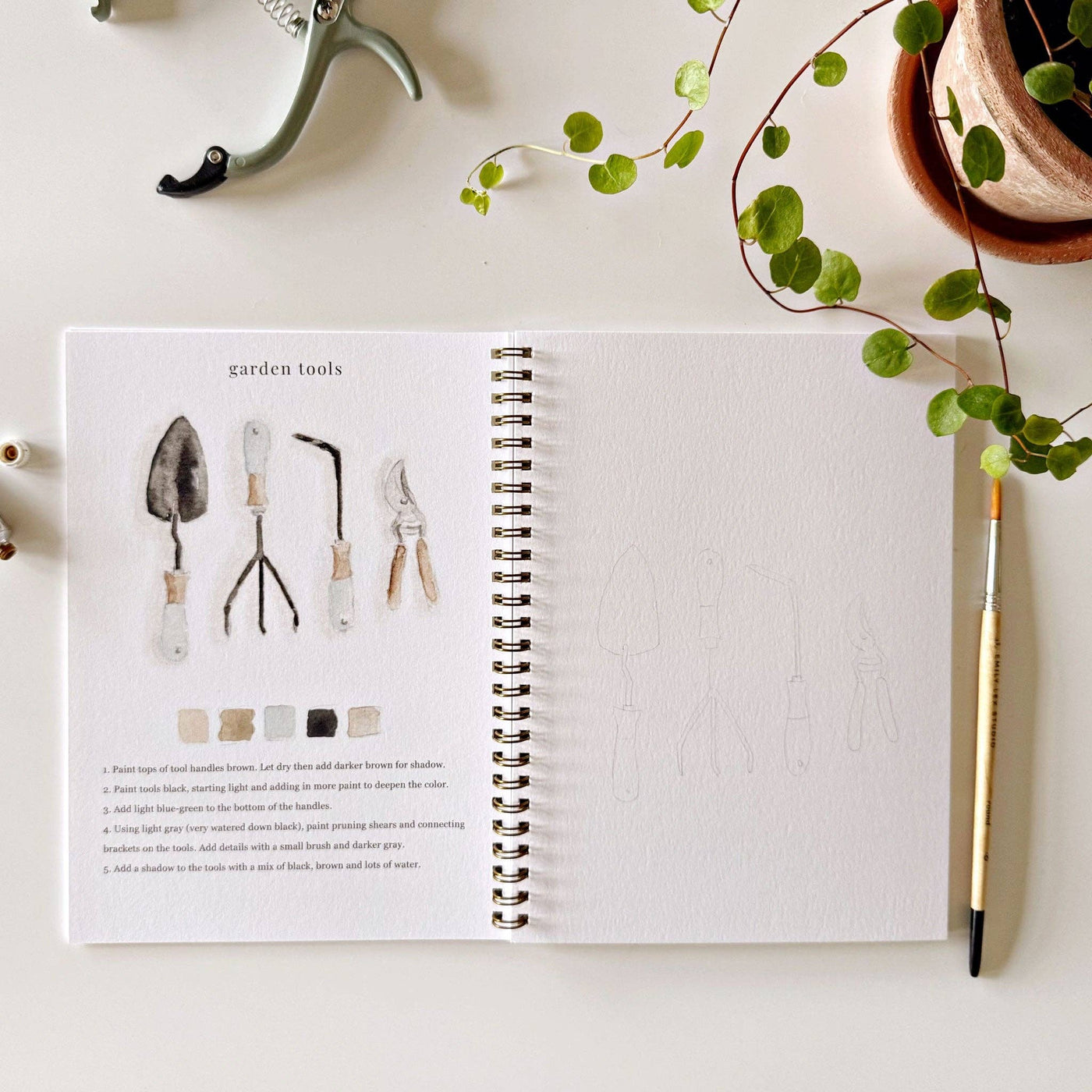 Garden watercolor workbook – Terra Bella