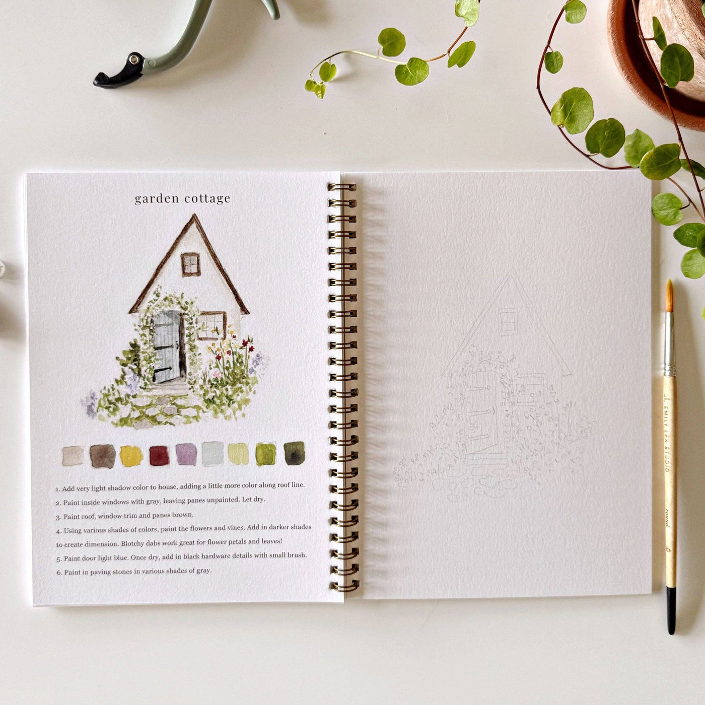 Garden watercolor workbook – Terra Bella